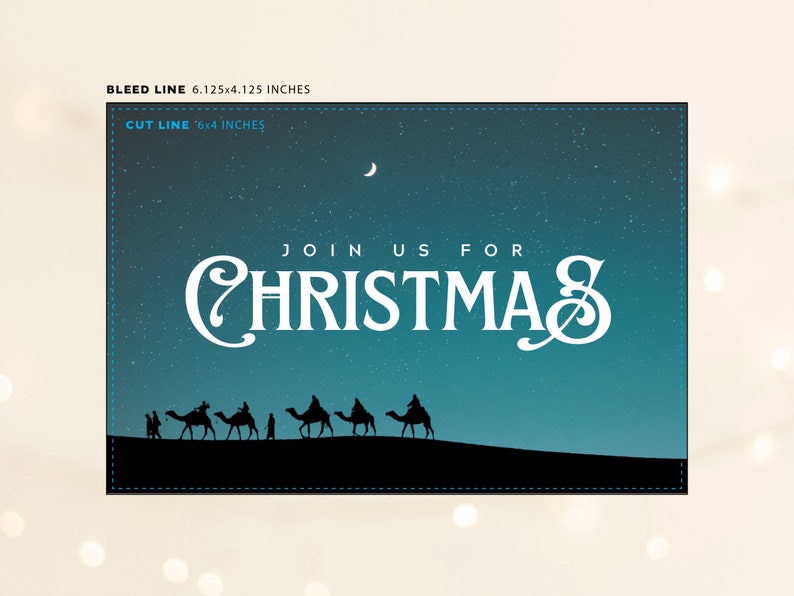 Christmas Invitation, 6x4 Inch Invitation, Advent Invite for Churches ...