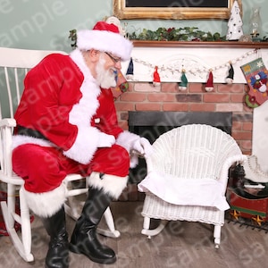 PRICE DROP Digital Backdrop of Santa Sitting Beside a Child's Chair DIY ...