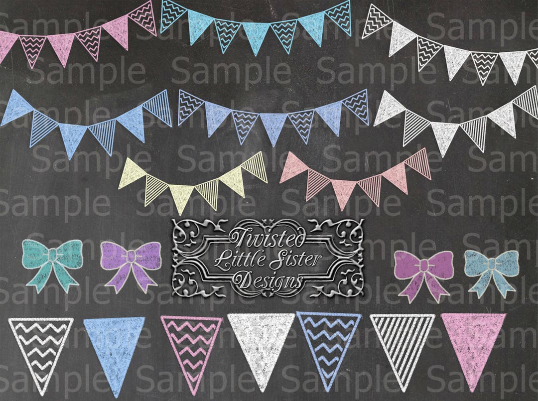 19 PNG Files Banner Chalk Art, Digital Props "banner Collection" First ...
