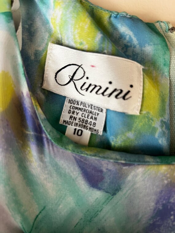 Vintage Floral 80s Rimini Drop Waist Ruffle Dress - Gem