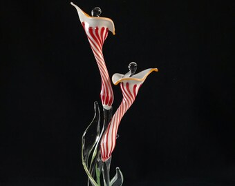 Calla Lilies Handblown Glass Sculpture | Etsy