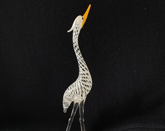 Blue Heron Handblown Glass Sculpture | Etsy