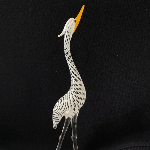 Glass Heron Bird Glass Sculpture Animals Glass Art Glass - Etsy