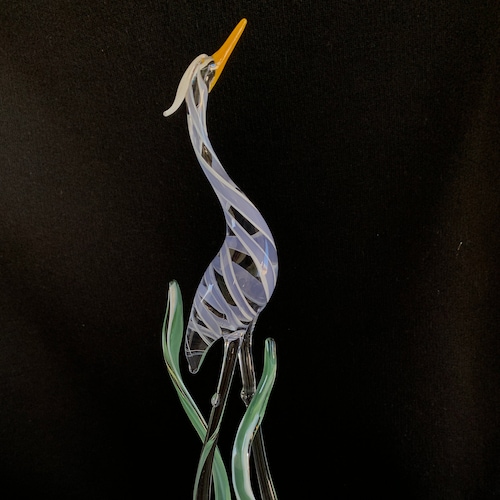 Heron medium Handblown Glass Sculpture - Etsy