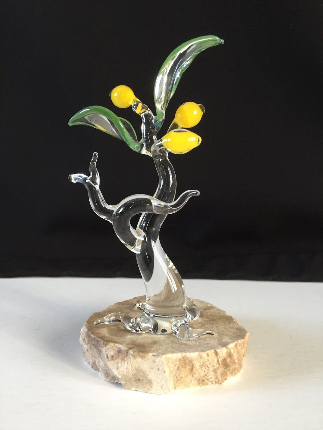 Bonsai Lemon Tree Handblown Glass Sculpture - Etsy