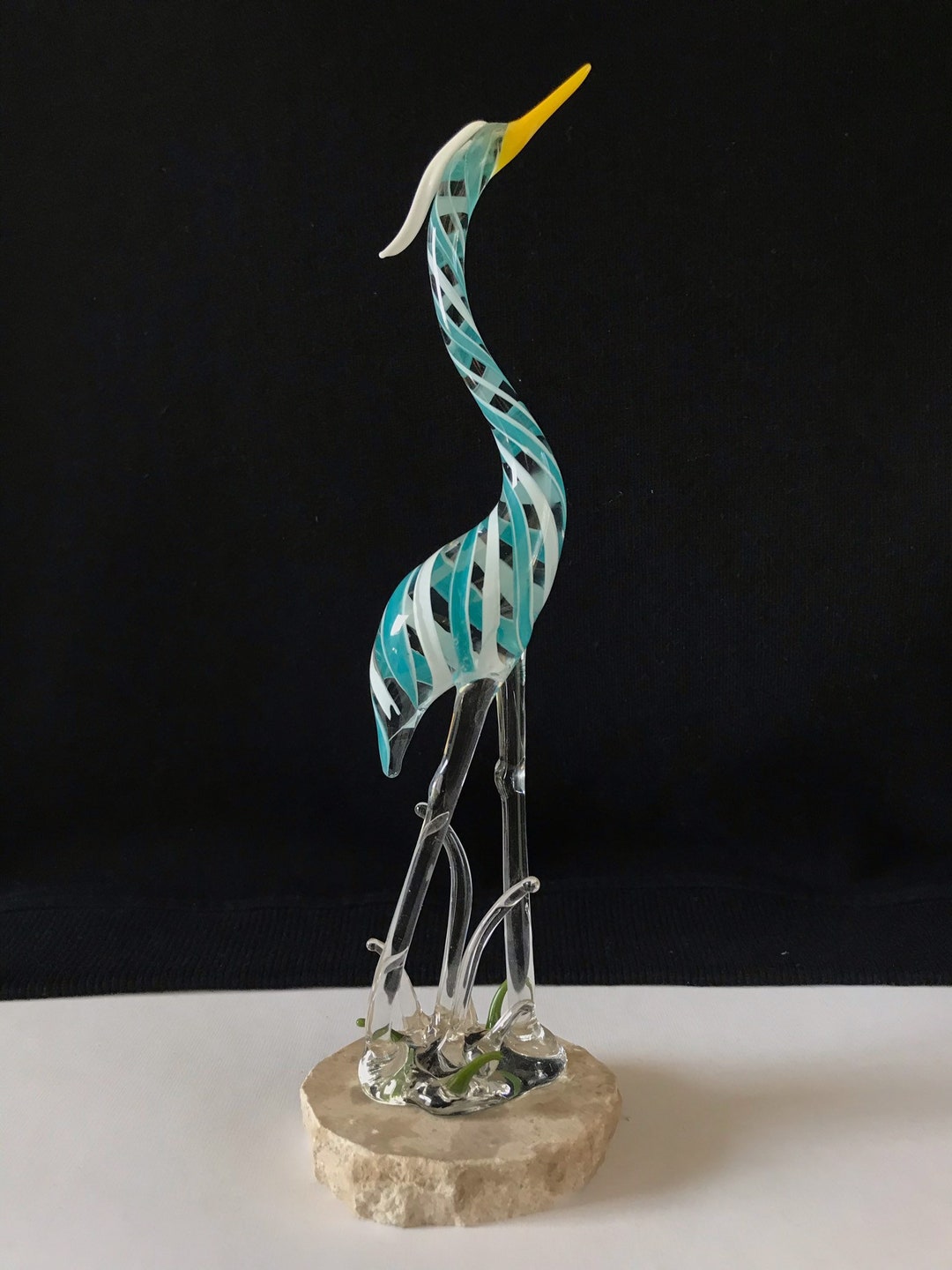 Heron (medium) Handblown Glass Sculpture - Etsy