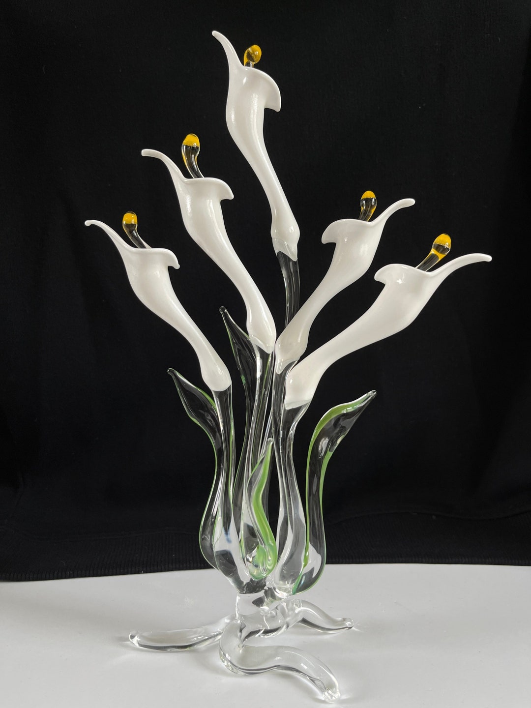 Calla Lilies Handblown Glass Sculpture - Etsy