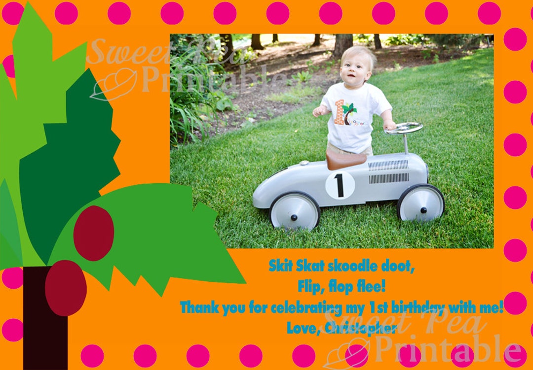 Customized Printable Chicka Chicka Boom Boom Inspired - Thank You Card ...