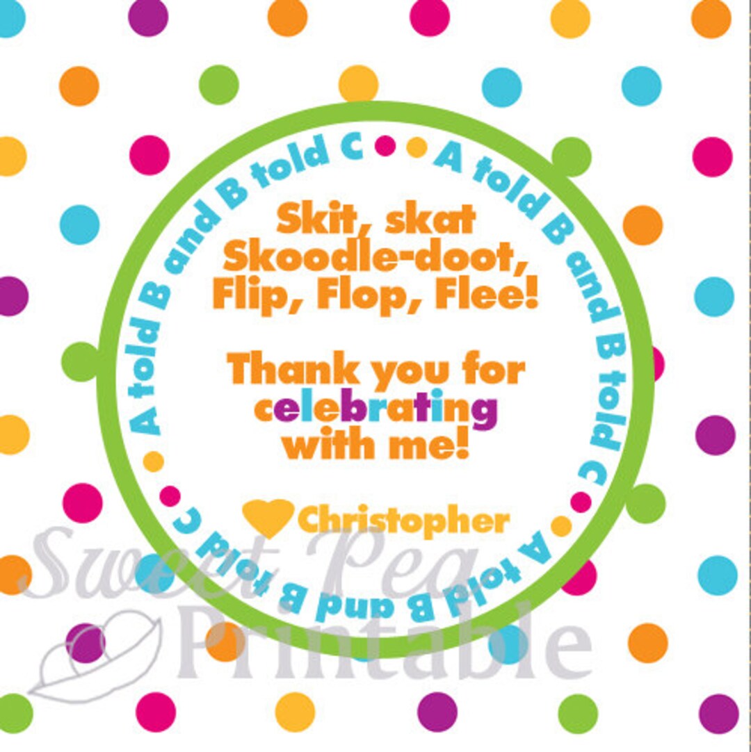 Editable Chicka Chicka Boom Boom Favor Tag for Birthday/baby Shower - Etsy