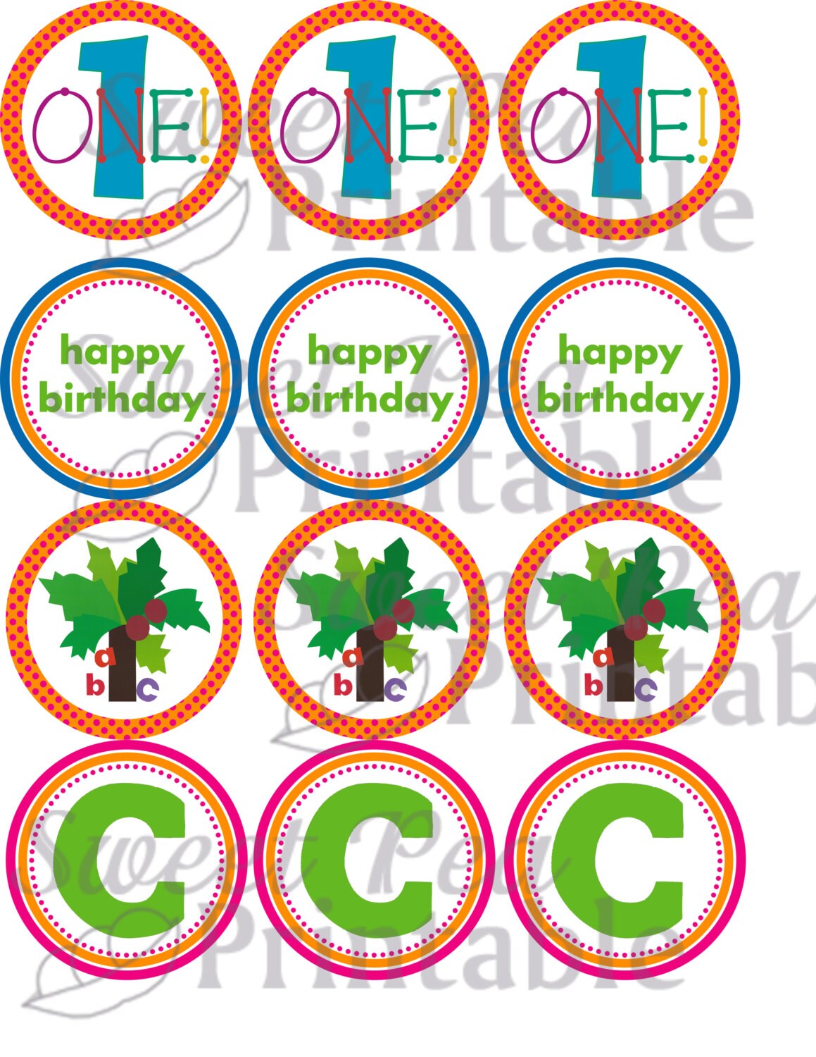 Customized Printable Chicka Chicka Boom Boom Inspired - Cupcake Toppers ...