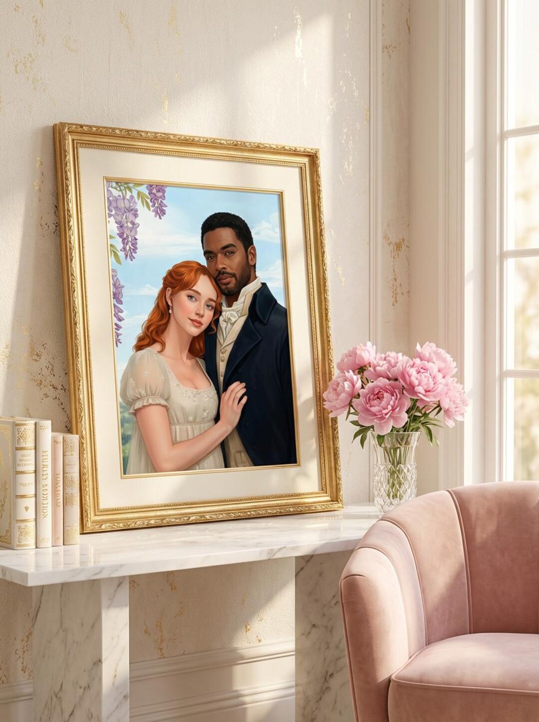 Daphne Simon Inspired Fan Art Print – Regency Romance Wall Art ...