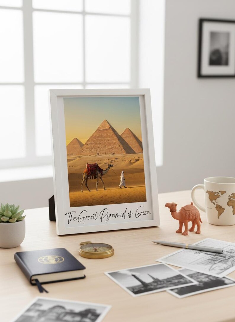 The Great Pyramid of Giza | Travel Art Print Postcard - Etsy