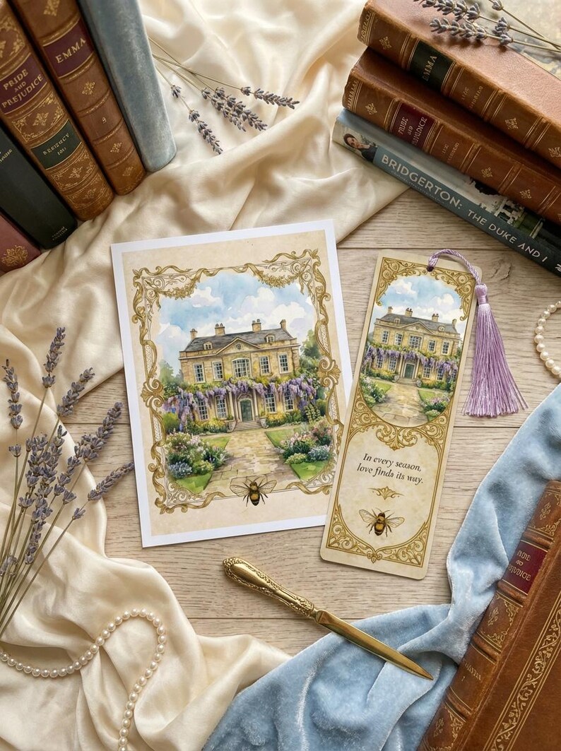Regency Manor Bookmark, Bookish Art, Handmade - Etsy Canada