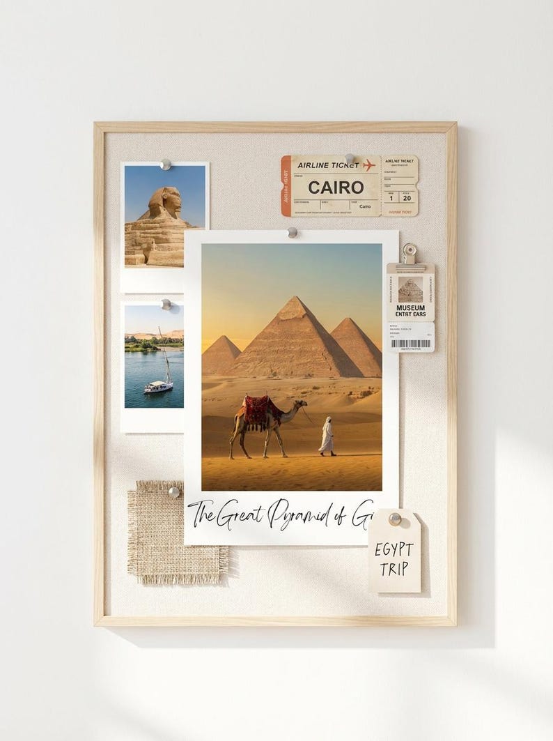 The Great Pyramid of Giza | Travel Art Print Postcard - Etsy