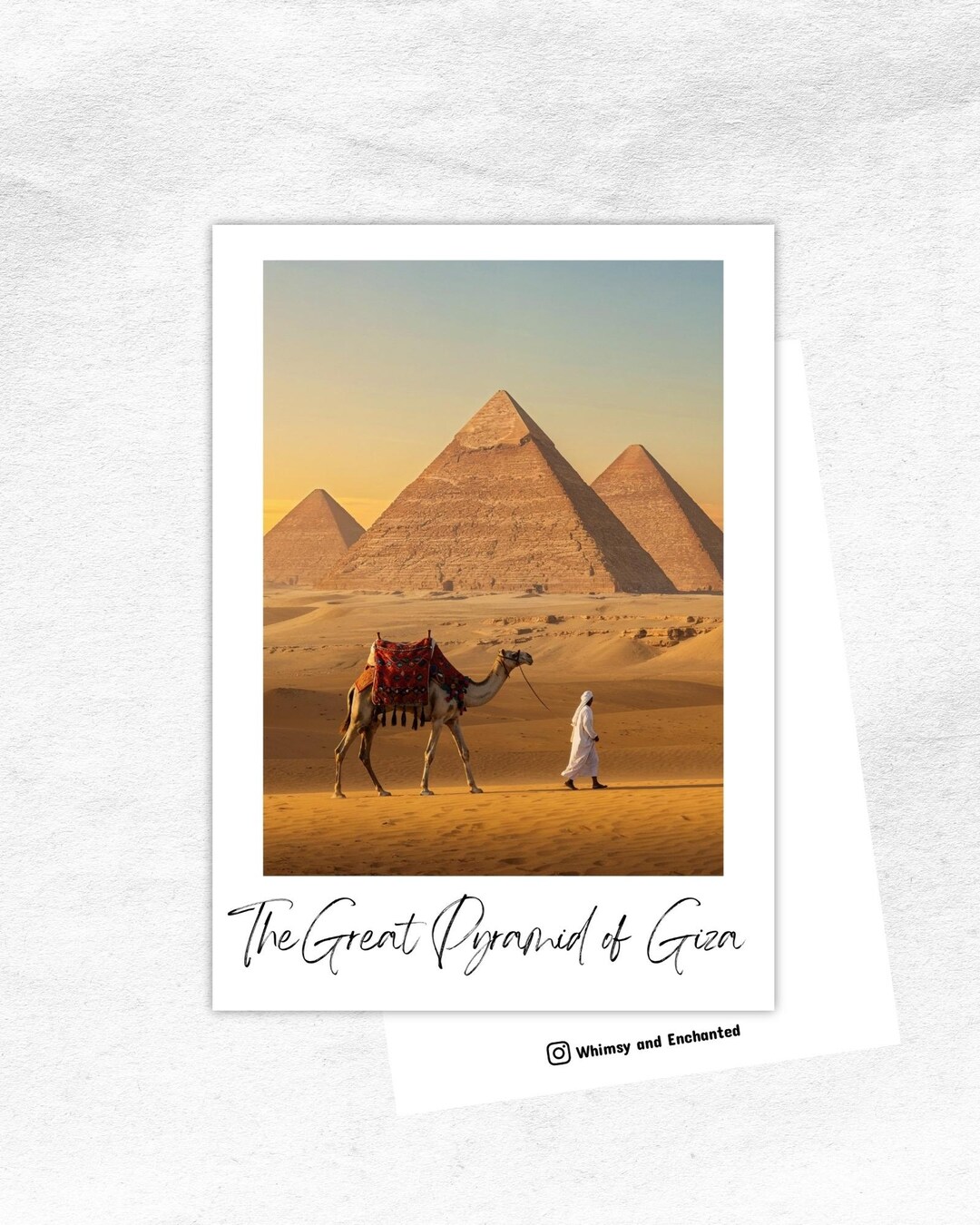 The Great Pyramid of Giza | Travel Art Print Postcard - Etsy