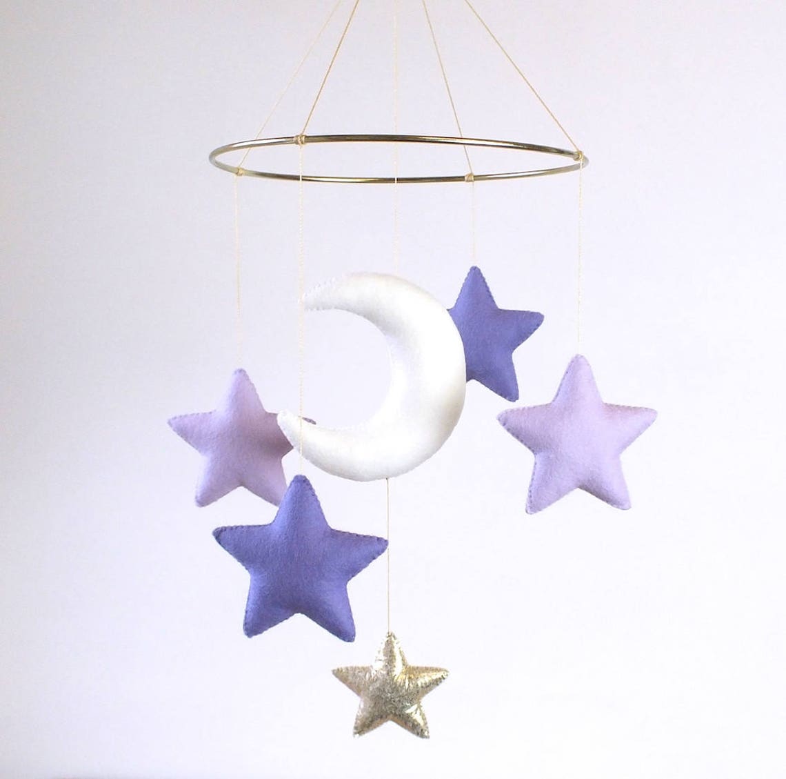Baby Mobile White Baby Pink Mint Gold Baby Mobile Baby Crib - Etsy