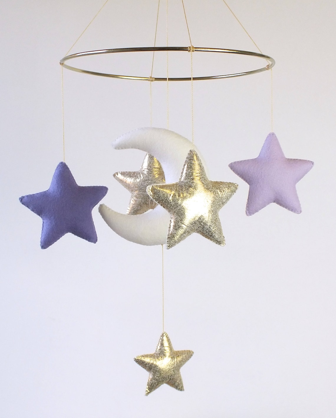Baby Mobile White Purple Gold Baby Mobile Baby Crib Mobile - Etsy