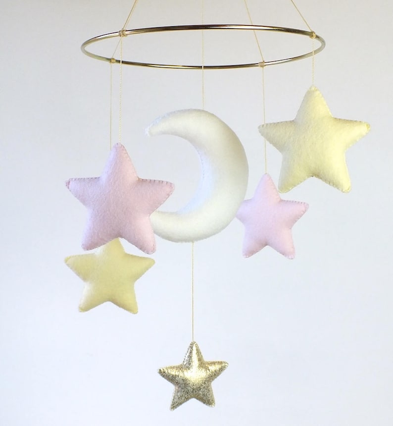 Baby Mobile White Yellow Grey Gold Baby Mobile Baby Crib | Etsy