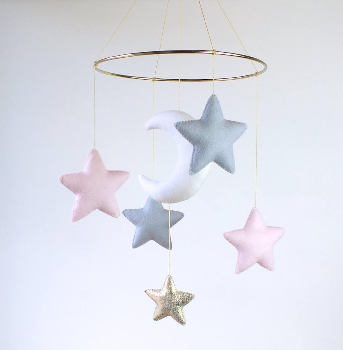 Baby Mobile White Purple Gold Baby Mobile Baby Crib Mobile | Etsy