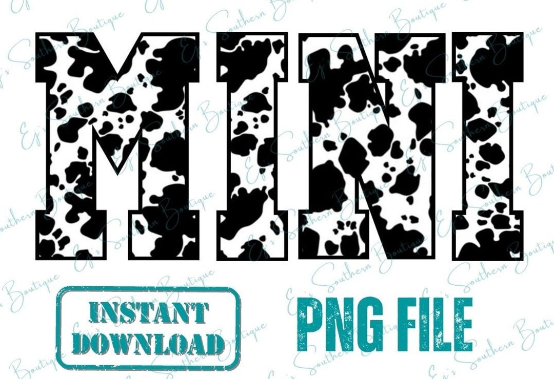 Mini Cowhide Png, Black Cowhide, MAMA and Mini, Black Cow Print Mini - Etsy