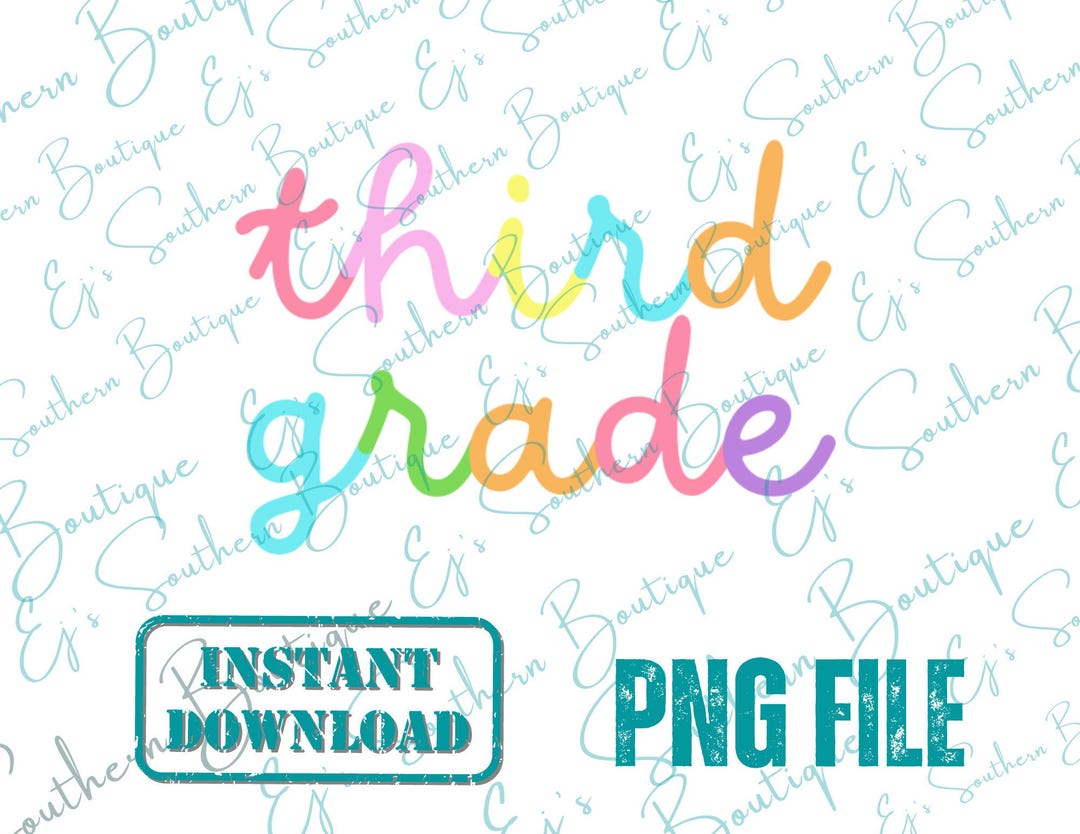 Third Grade Png, 3rd Grade Teacher, Script Colorful Png, Cute Teacher ...