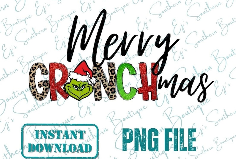 Merry Grinchmas PNG, Instant Download Grinch, Grinchmas Png, Grinch Png ...