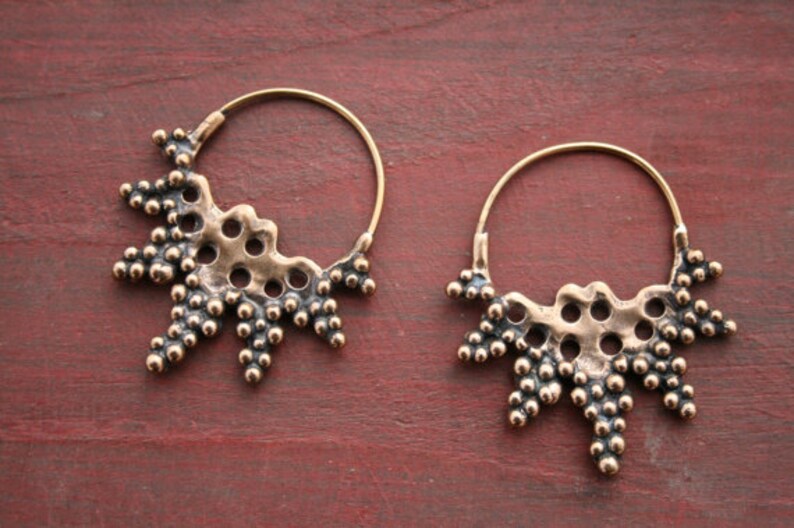 Medieval Earrings Viking SCA Bronze Earrings Elven Earrings Medieval ...