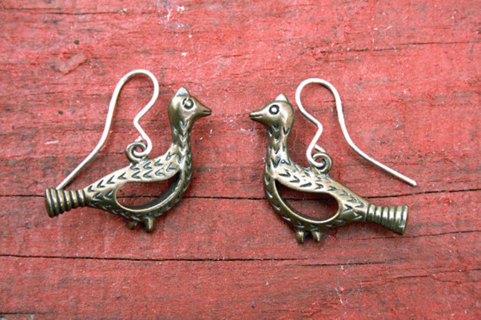 Medieval Earrings Viking SCA Bronze Earrings- Elven Earrings- Medieval ...
