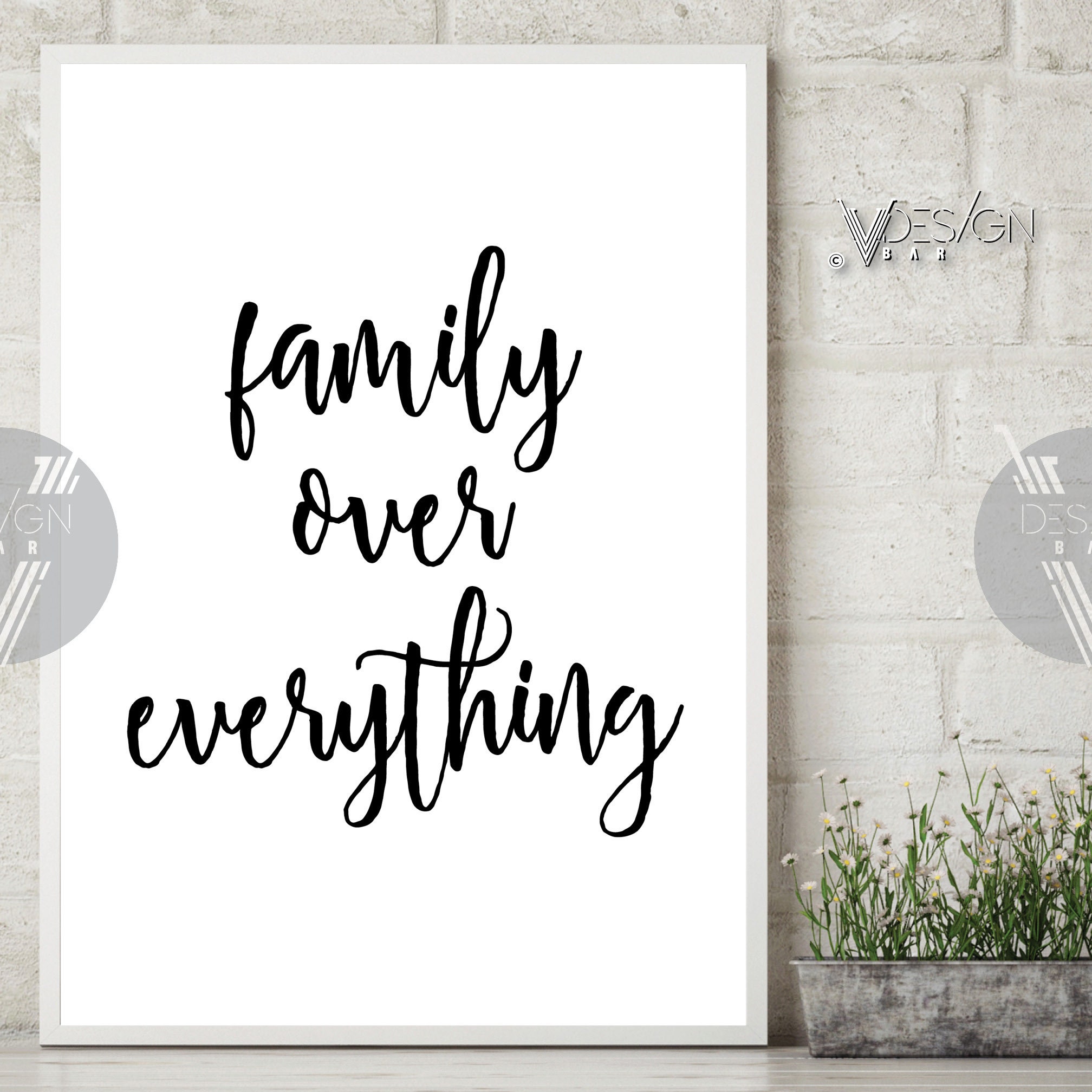 FAMILY OVER EVERYTHING Printable Sign instant Download - Etsy