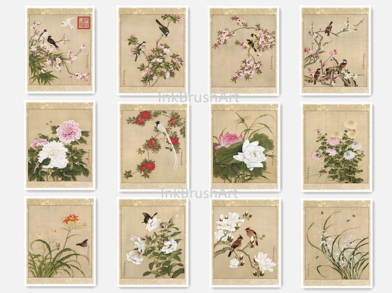 Set of 12 Chinese Art Prints-printable Asian Art-8x10-vintage | Etsy