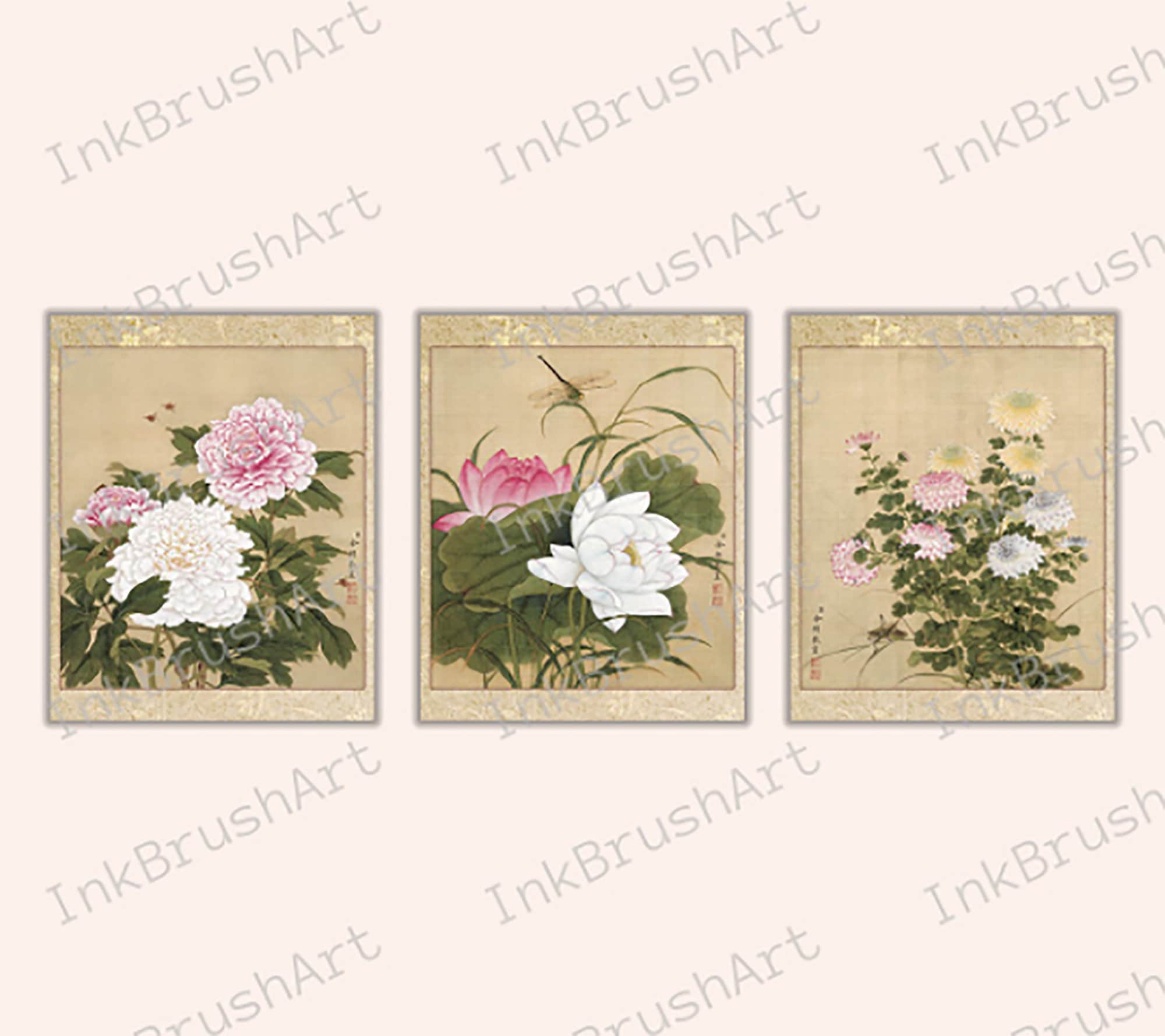 Set of 12 Chinese Art Prints-printable Asian Art-8x10-vintage Painting ...