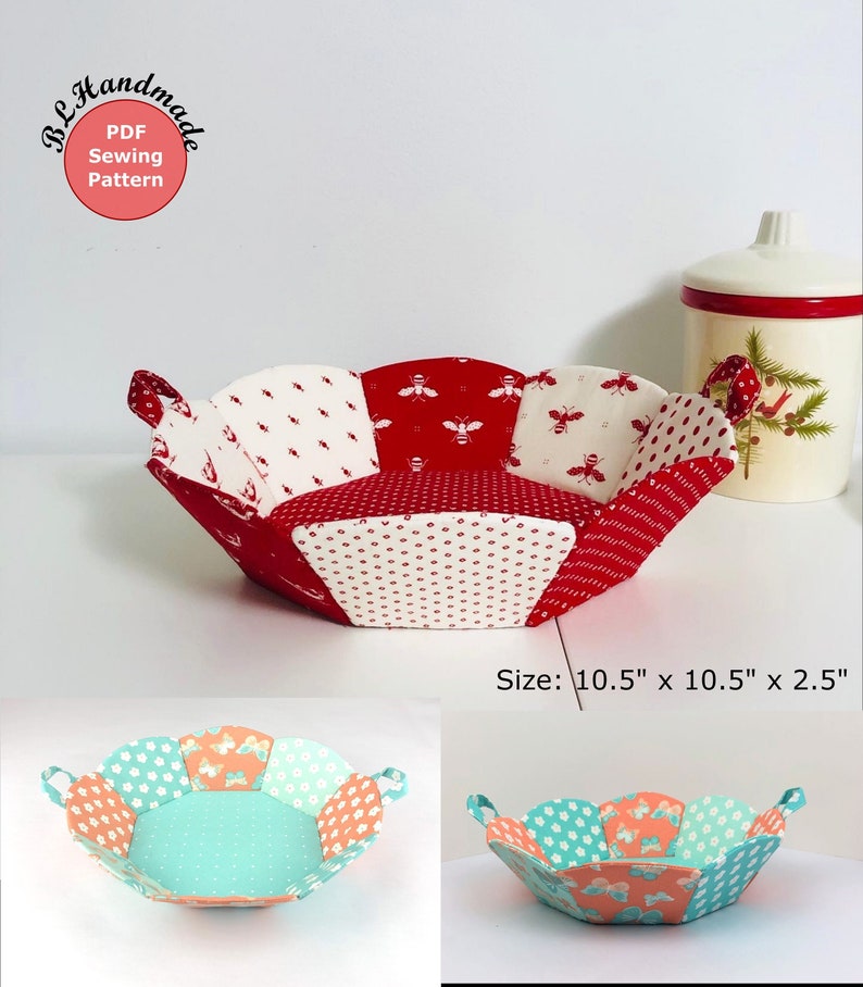Octagon Basket Sewing Pattern; Fabric Basket DIY; - Etsy Australia