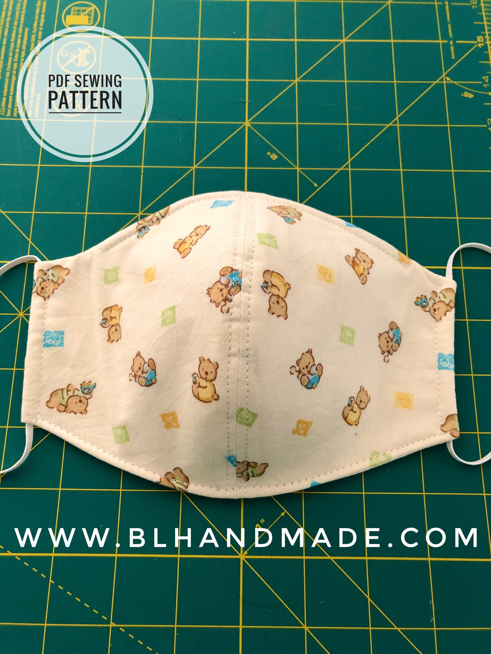 3D Face Mask Sewing Pattern PDF Sewing Pattern Instant PDF | Etsy España