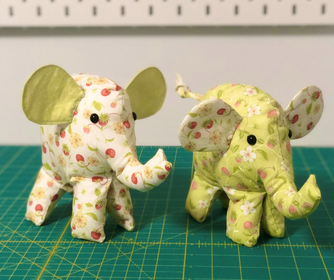 Elephant Sewing Patterns; PDF Sewing Pattern; Stuffed Animal Sewing ...