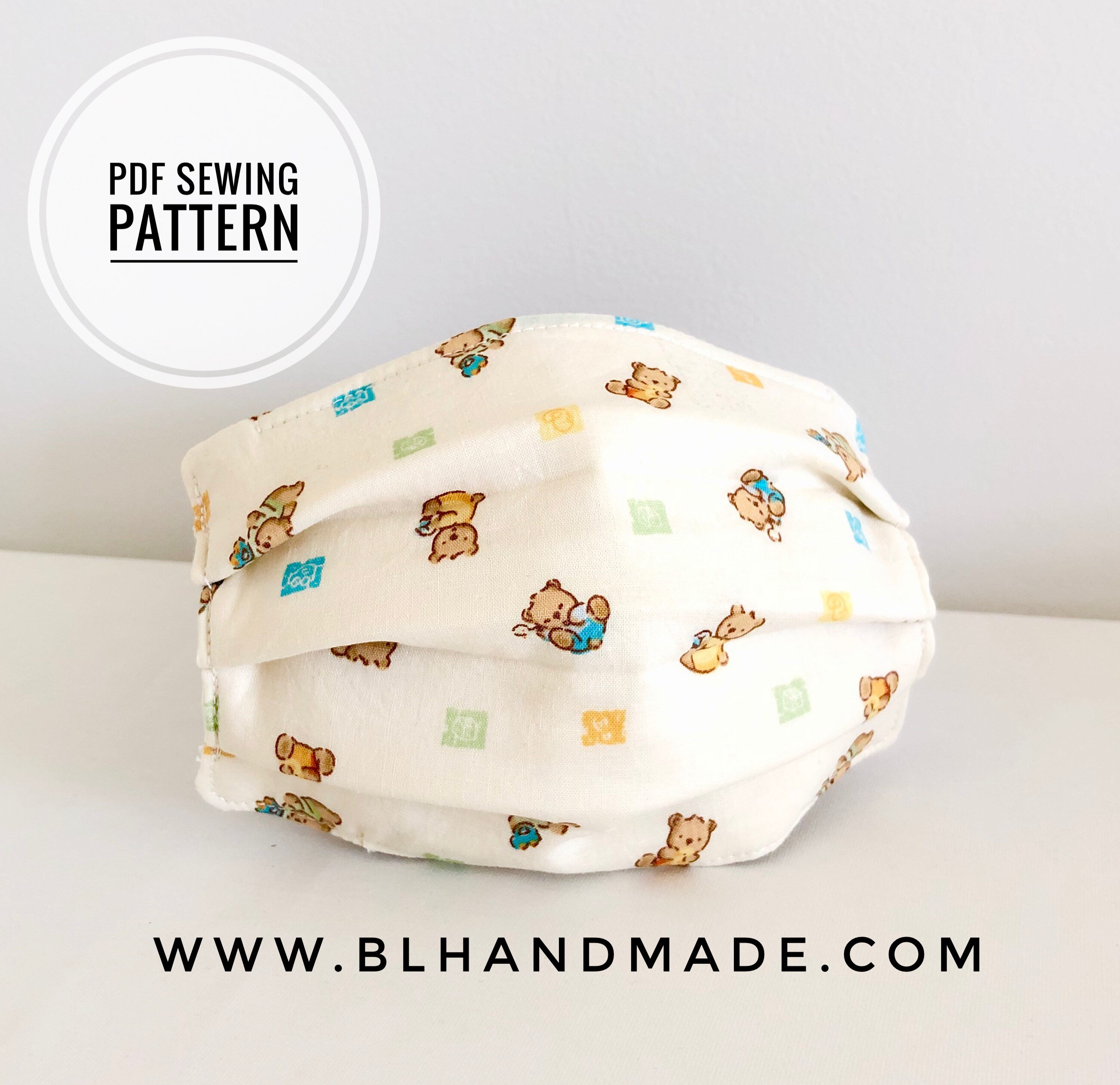 Rectangle Face Mask Sewing Pattern Facemask PDF Sewing - Etsy