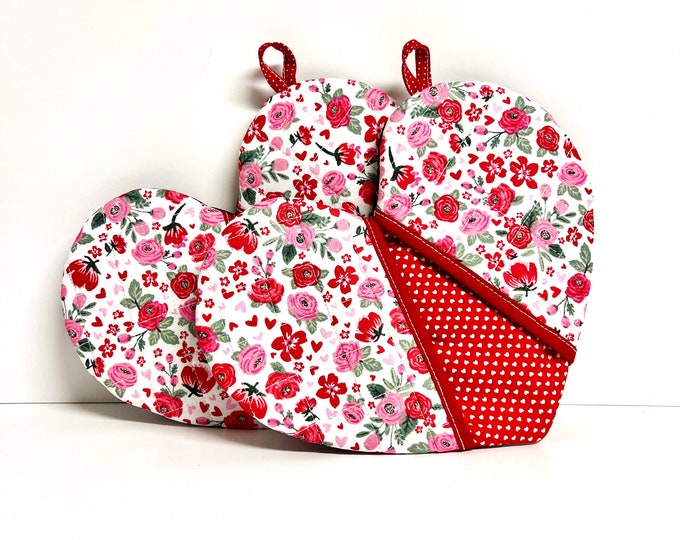 Pick Any Pair Of; Heart-shaped Potholder; Romantic Kitchen Accessories ...