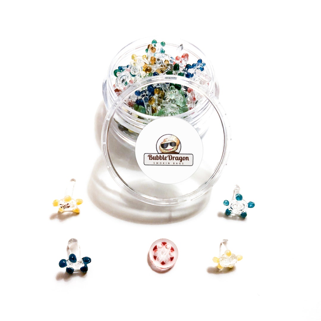 Hand Blown Daisy and Honeycomb Glass Screen Set for Pipes With Storage ...