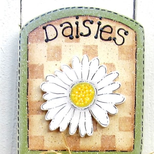 Daisy Garden Marker Garden Decor Plant Poke Plant Stick Plant Stake ...