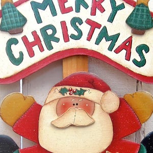 Merry Christmas Santa Yard Sign Santa Door Wall Hanger Yard Stake Santa ...