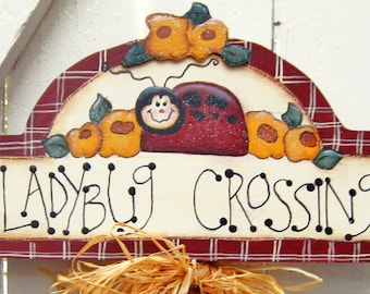 Ladybug Garden, Engraved Wood Yard Art Sign - Etsy