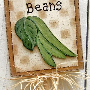 Green Beans Garden Marker Garden Decor Plant Poke Plant Stick Plant ...
