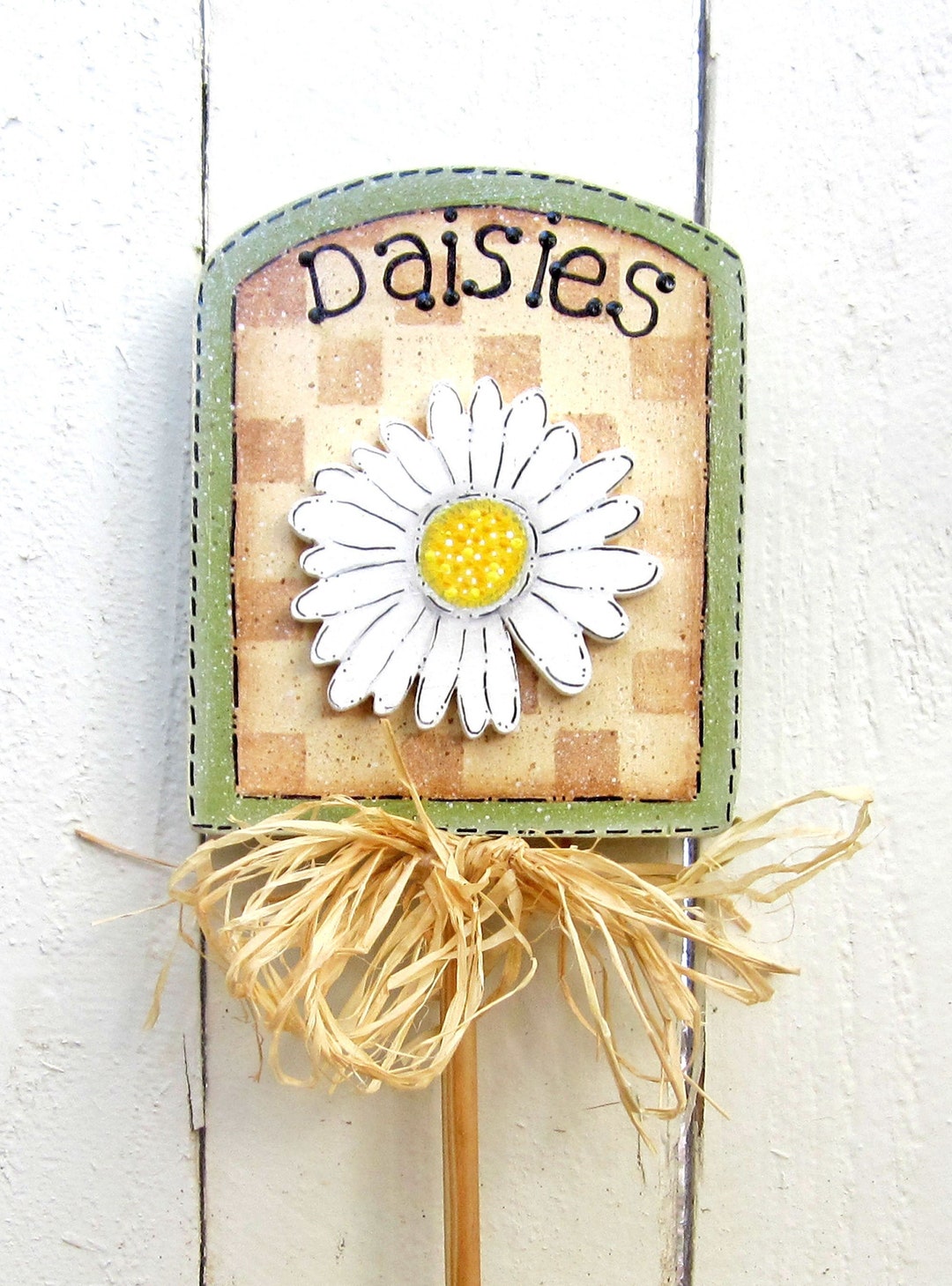 Daisy Garden Marker Garden Decor Plant Poke Plant Stick Plant Stake ...