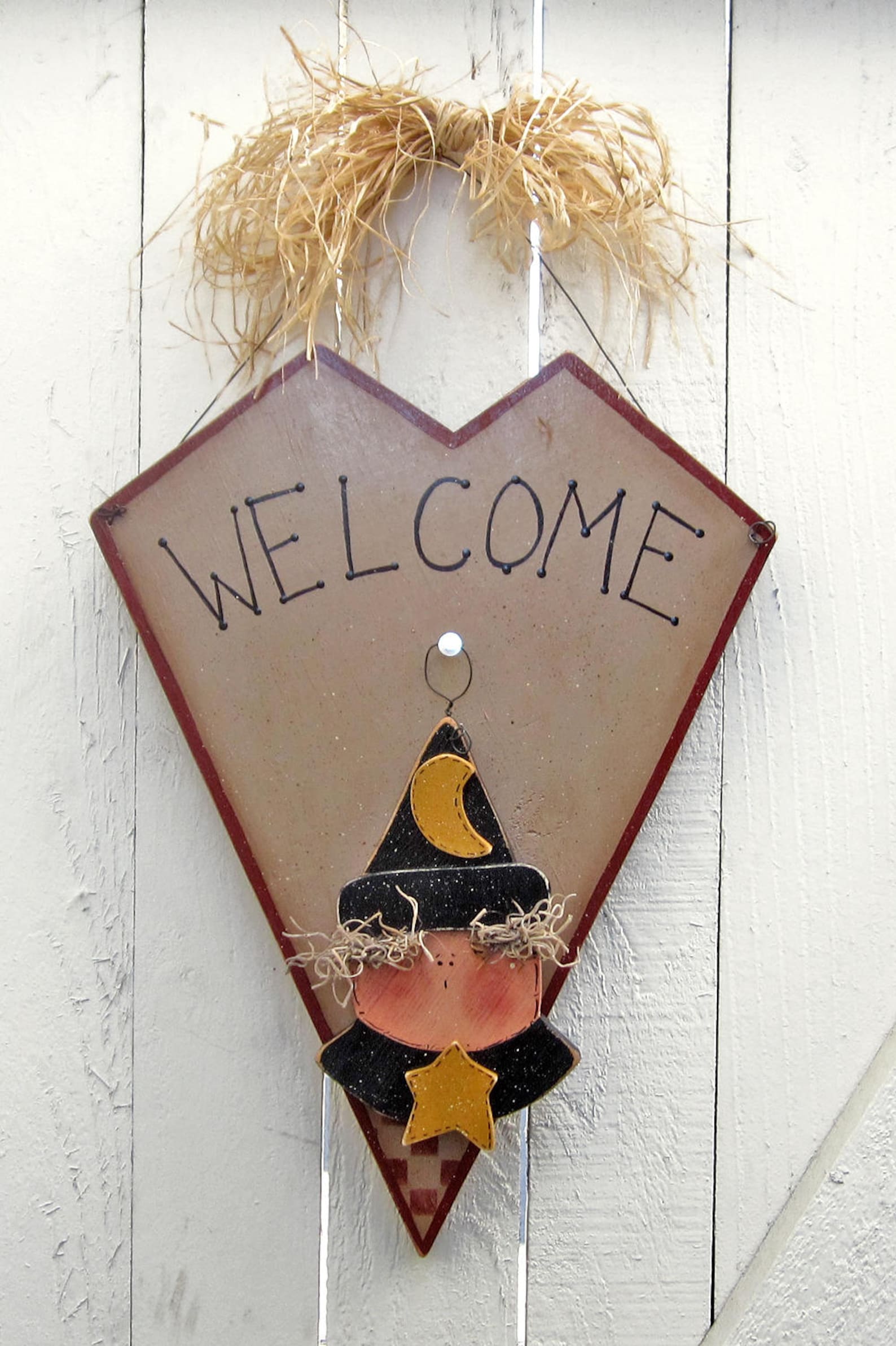 Seasonal Welcome Door Hanger Witch Welcome Sign Interchangeble | Etsy
