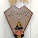 Seasonal Welcome Door Hanger Witch Welcome Sign Interchangeble - Etsy