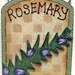 Rosemary Garden Sign Garden Decor Plant Poke Plant Stick Plant Stake ...