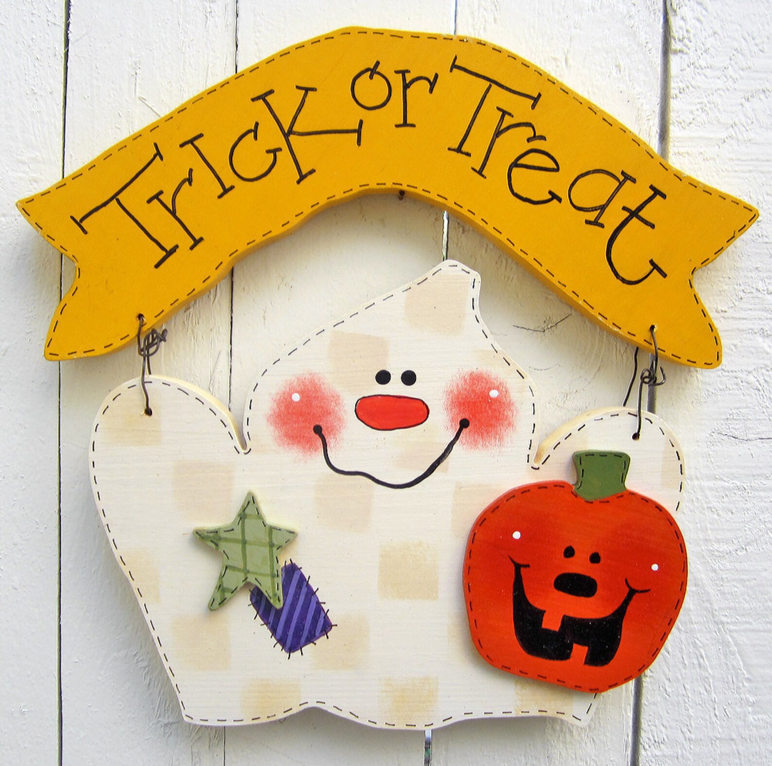 Halloween Ghost Hanger Trick or Treat Halloween Decor Ghost | Etsy