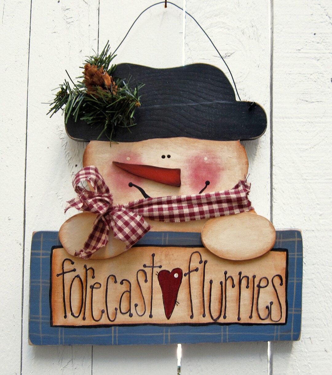 Snowman Door Sign Outdoor Yard Sign Snowman Decor Snowman Painted Wood ...