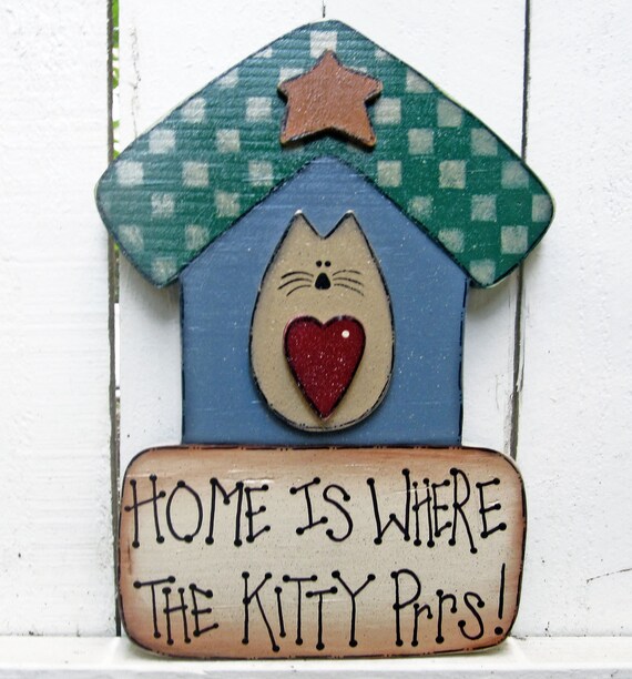 Cat Signs Kitty Yard Sign Cat Door Hanger Kitten Sign Cat Yard | Etsy