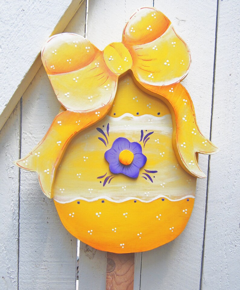 Easter Yard Sign Easter Egg Easter Wood Sign Easter Decor | Etsy