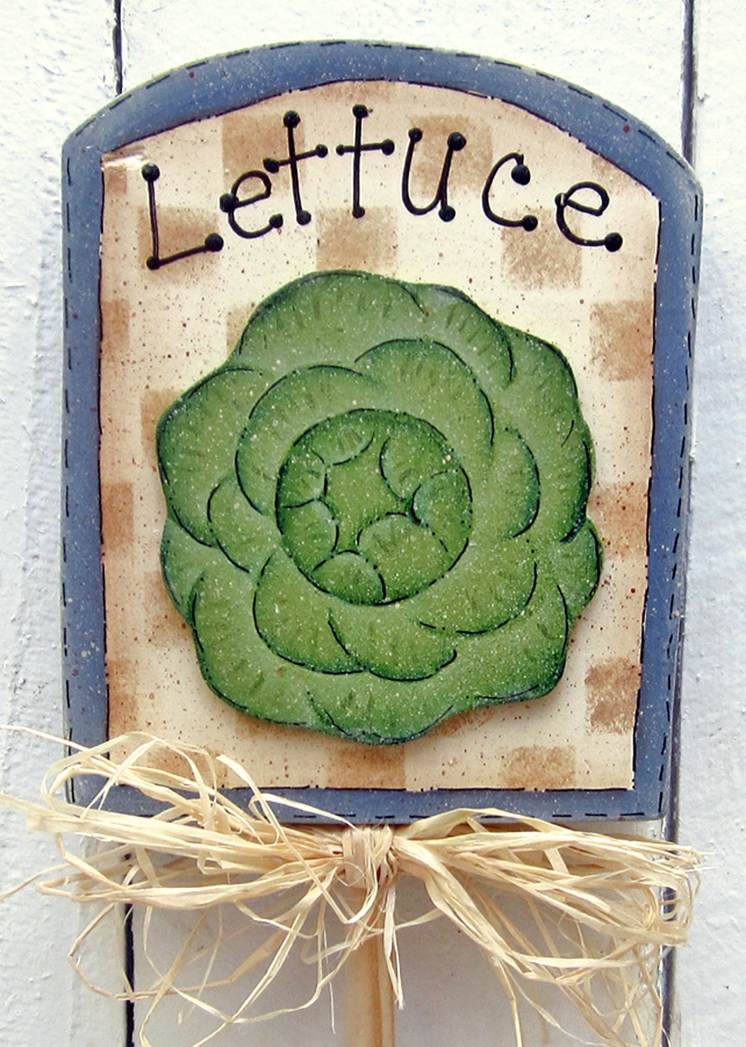 Lettuce Garden Marker Garden Decor Plant Poke Plant Stick Plant Stake ...